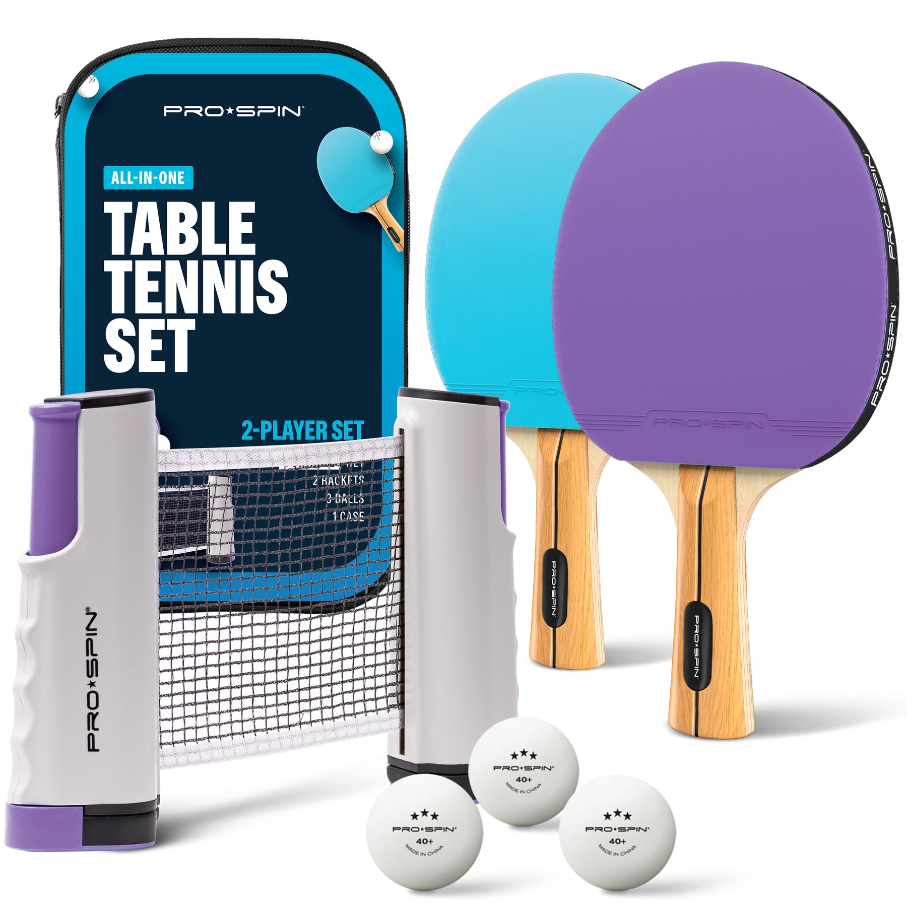 Table Tennis Set | Portable & All-In-One | Pro-Spin Sports